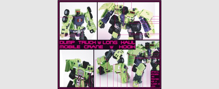 Labels for TFC Mobile Crane and Dump Truck