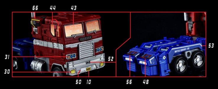Labels & Stickers for MECH Conversion for ER Optimus Prime - Toyhax