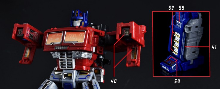 Labels & Stickers for MECH Conversion for ER Optimus Prime - Toyhax