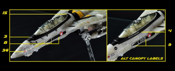 Labels & Stickers for MECH Edition Valkyrie VF-X2 - Toyhax