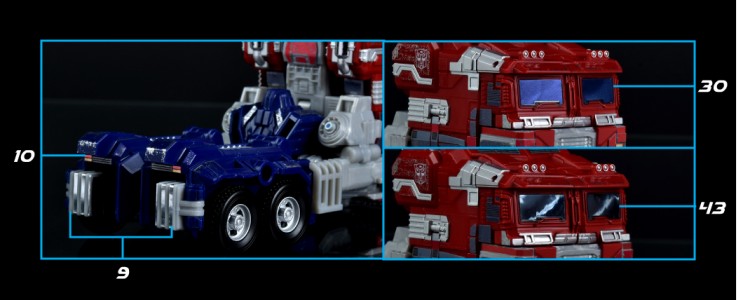 Labels & Stickers for REACTIVATE Optimus Prime (add-on set) - Toyhax