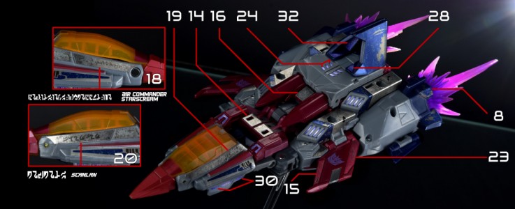 Labels & Stickers for Studio Series GE Starscream - Toyhax