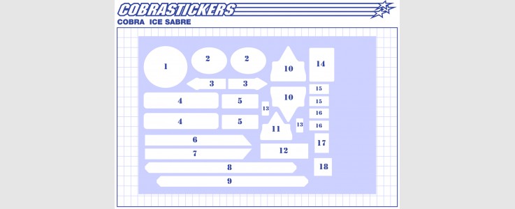 Labels for Cobra Ice Sabre (1991) - Toyhax - Cobrastickers