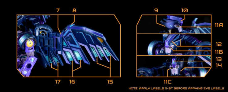 Labels & Stickers for LG Star Raider Filch - Toyhax - Reprolabels