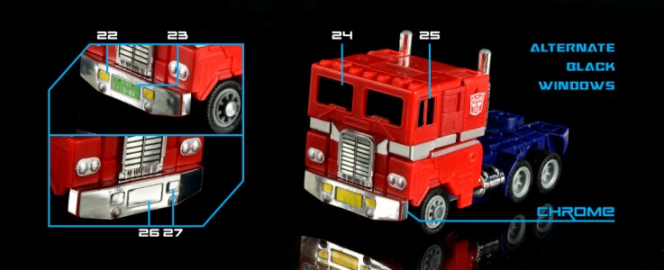 Labels & Stickers for LG G1 Universe Optimus Prime - Toyhax - Reprolabels