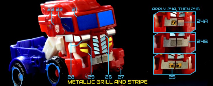 Stickers & Labels for MA-02 Optimus Prime- Toyhax - Reprolabels